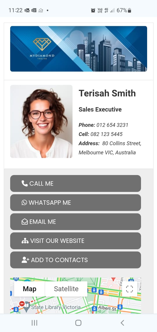 Sample on Phone Screen